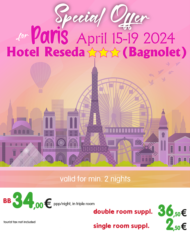 Special Offer for Paris - April 15-19 2024 - Hotel Reseda Bagnolet